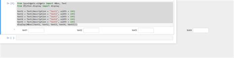 Python Jupyter Notebook How To Change Spacing Between Text Objects Inside HBox Stack Overflow
