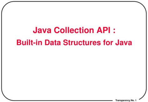 PPT Java Collection API Built In Data Structures For Java PowerPoint Presentation ID