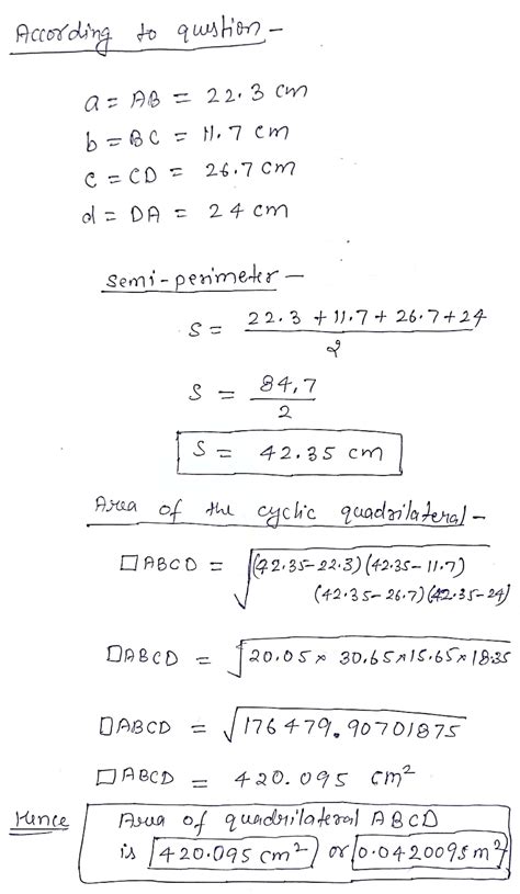 Solved A Quadrilateral Abcd Is Inscribed In A Circle If The Sides Of The Course Hero