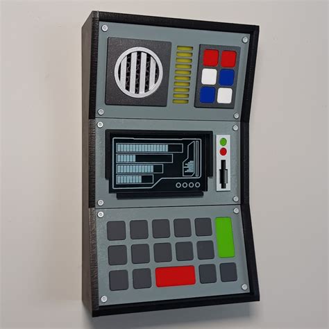 Sci Fi Inspired Data Terminal 3d Prop Control Panel Replica Futuristic Spaceship Wall Art