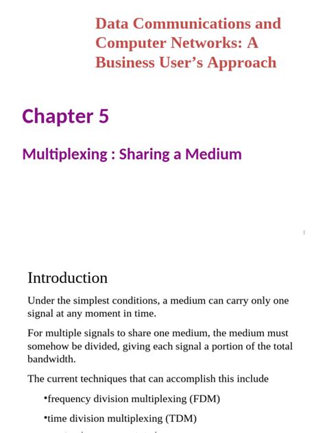 Lecture 5b Multiplexing Pdf Multiplexing Wavelength Division Multiplexing