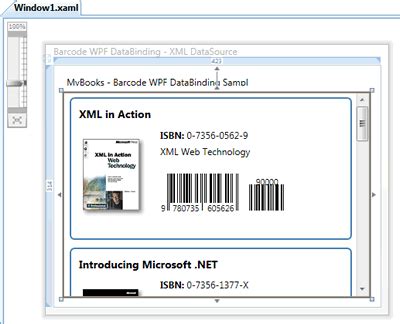 How To Barcode WPF DataBinding To XML Source VB NET Developer Community