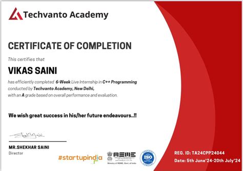 Vikas Saini On Linkedin C Techinternship Programming Learning