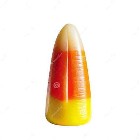 Single Candy Corn With Yellow Orange And White Stripes Stock Illustration Illustration Of
