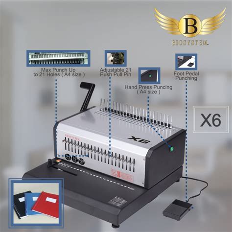 Electric Comb Book Binding Machine Biosystem X6