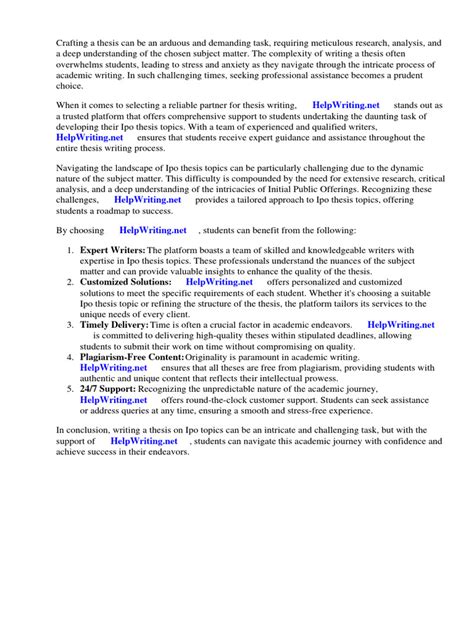 Ipo Thesis Topics Pdf Initial Public Offering Stocks