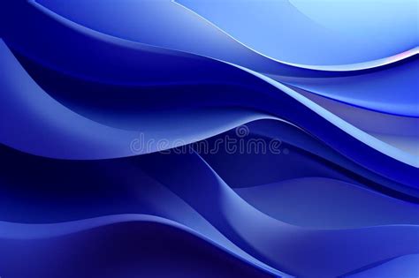 Calm Blue Waves Undulating In A Serene Abstract Design Suitable For Modern Backgrounds Stock