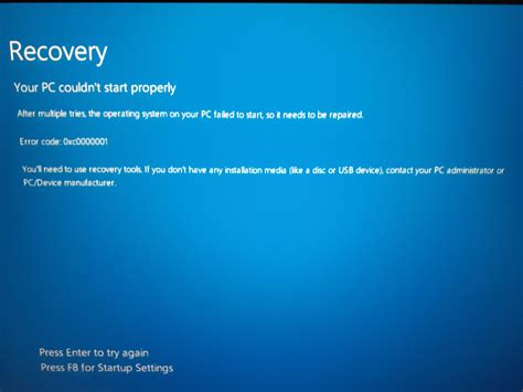 I Get This Error While Booting Your Pc Couldnt Start Properly