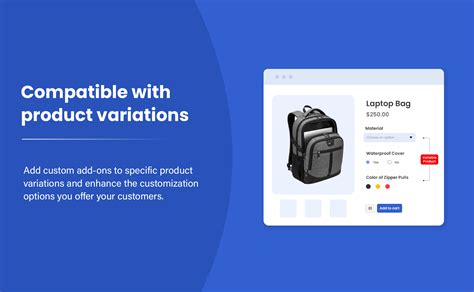WooCommerce Product Options Add Custom Product Add Ons