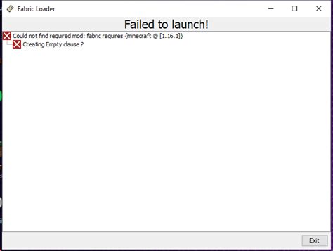 When I Try To Launch Fabric For Minecraft 1165 It Keeps Showing This