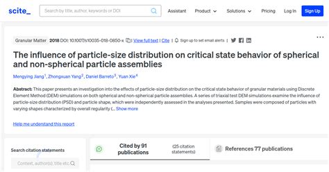 the influence of particle size distribution on critical state behavior