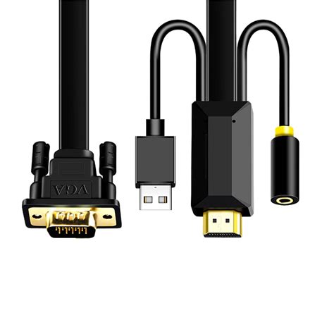 Bottone Vga To Hdtv Output Adapter Cable With Integrated Auditory 3 5mm