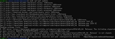 解决apt update失败的问题 See apt secure manpage for repository creation and user configuration
