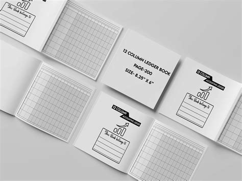 12 column accounting ledger book graphic by creative kdp store