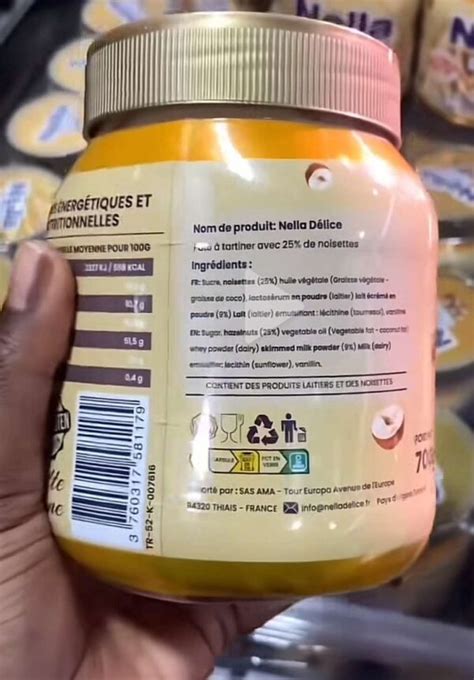 Nella Delice G Pate Tartiner Cr Me Noisette Alg Rie