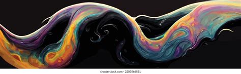 Colorful Fluid Shape On Dark Grey Stock Vector Royalty Free 2203566531 Shutterstock