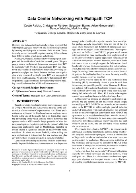 pdf data center networking with multipath tcp