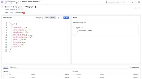 Models • Externally Hosted Models • Example Integrate A Databricks Model • Palantir