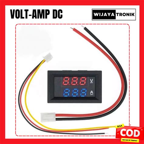 Jual VoltMeter AmpereMeter Digital DC 0 100V 10A Dual Display Volt Meter 0 100V Ampere Meter