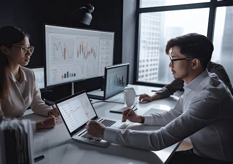 Working As Data Analyst Premium Ai Generated Image