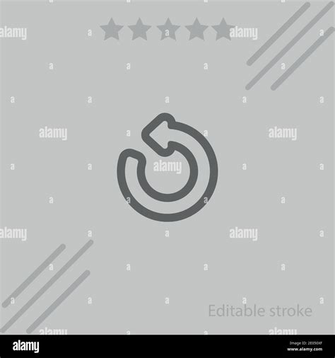 Counterclockwise Circular Arrow Outline Vector Icon Modern Simple