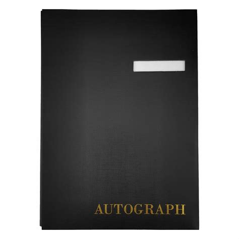 D Rect Signature Book With 20 Card Dividers Signature Folder Black