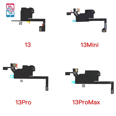 On Top Ear Speaker Sensor Proximity Light Flex Cable With Microphone Replacement For Iphone 13
