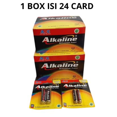 Jual Batre ABC Alkaline AA A Isi Pcs BOX ISI CARD Shopee Indonesia