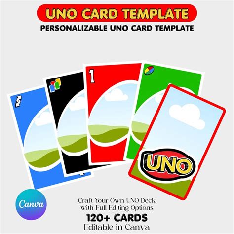 Editable Uno Cards Template Create Your Own Custom Uno Cards Playing Cards Template Diy Uno