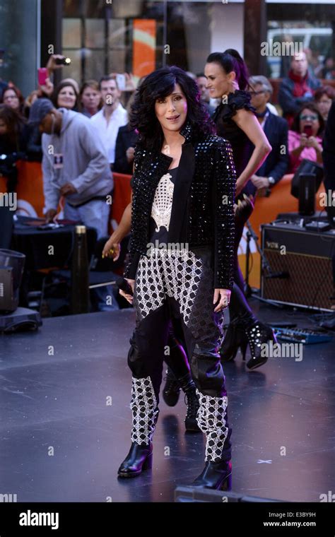 Cher Performing Live On Today Show At Rockefeller Plaza Featuring Cher Where Manhattan Ny