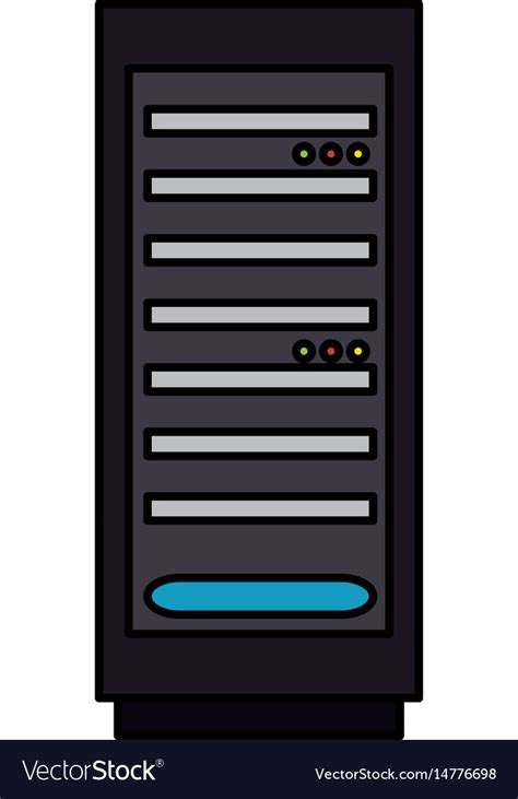Server Tower Isolated Icon Royalty Free Vector Image