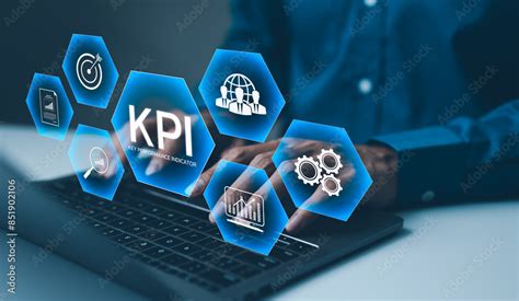 Kpi Analyzing Key Performance Indicators Businessman Using Laptop To Analyze Key Performance