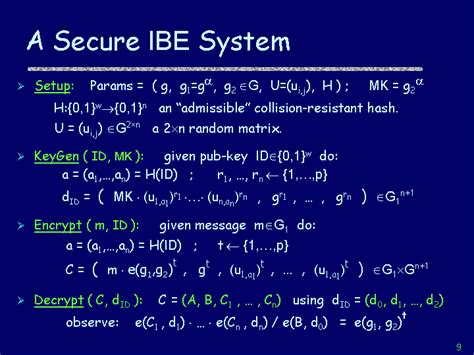 Xavier Boyen Secure Identity Based Encryption Without Random Oracles