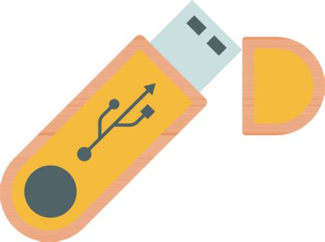 Flat Style USB Flash Drive With Cap Vector Art At Vecteezy