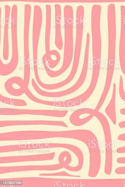 다양한 선과 모양을 가진 그루비 이음새가 없는 무늬 추상적인 모양과 곡선 손으로 그린 벡터 일러스트레이션 직물 벽지 포장지 배경