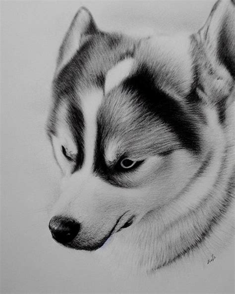 Siberian Husky Drawing By Sampath Heenatimulla Fine Art America