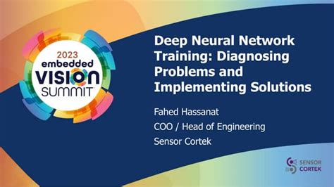 Deep Neural Network Training Diagnosing Problems And Implementing Solutions” A Presentation