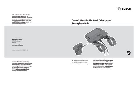 Bosch Ebike Manual Smartphonehub Cui100 My21 Us