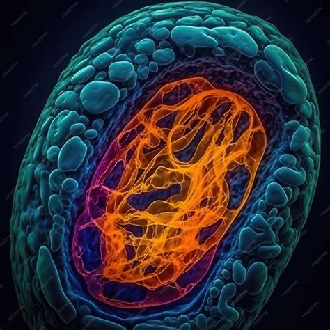 Premium Ai Image Vivid Colors Of Mitochondria Within A Cell A