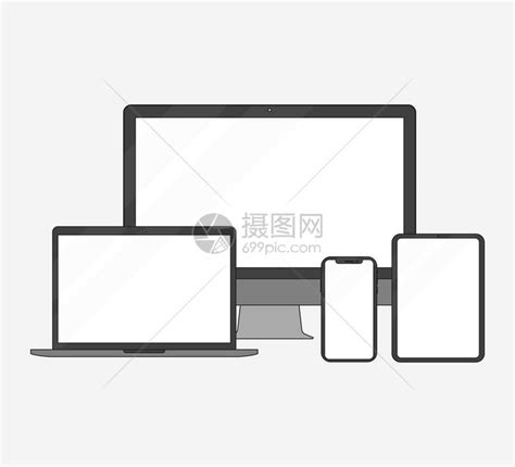 平面样式的电子设备集插画图片下载 正版图片402369245 摄图网