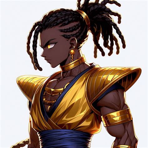Black Warrior Black God Anime Black Saiyan Art Afro Warrior