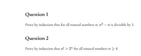 Solved Prove By Induction That For All Natural Numbers