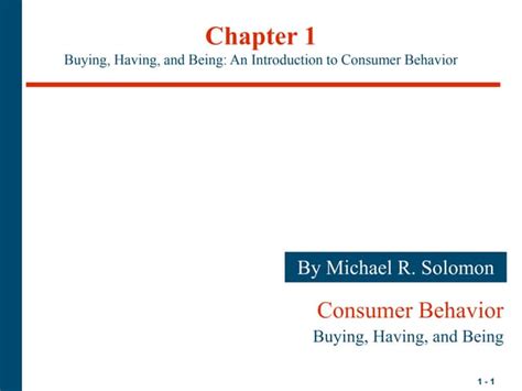 Consumer Behavior Definition Pptx