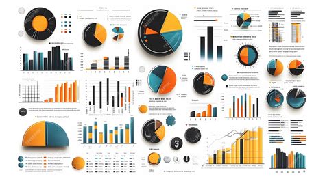 Data Analysis Chart A Vector Graphic Displaying A Set Of Business Data Graphs Including Pie