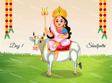 Navratri 9 Devi Character Set Png Vector Illustration Premium Vectors