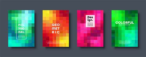 사각형과 다각형 추상적 배경 다채로운 그라데이션 디자인 낮은 폴리 기하학적 사각형 모양 현대 배너 벡터 일러스트레이션 3차원 형태에 대한 스톡 벡터 아트 및 기타 이미지