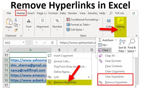 Remove Hyperlinks In Excel Examples How To Remove Hyperlinks