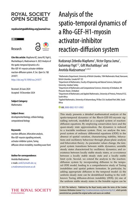 Pdf Analysis Of The Spatio Temporal Dynamics Of A Rho Gef H1 Myosin Activator Inhibitor