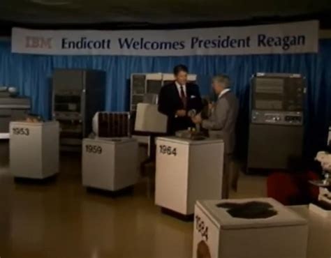40 Years Later Watch President Reagans Tour Of Ibm Endicott