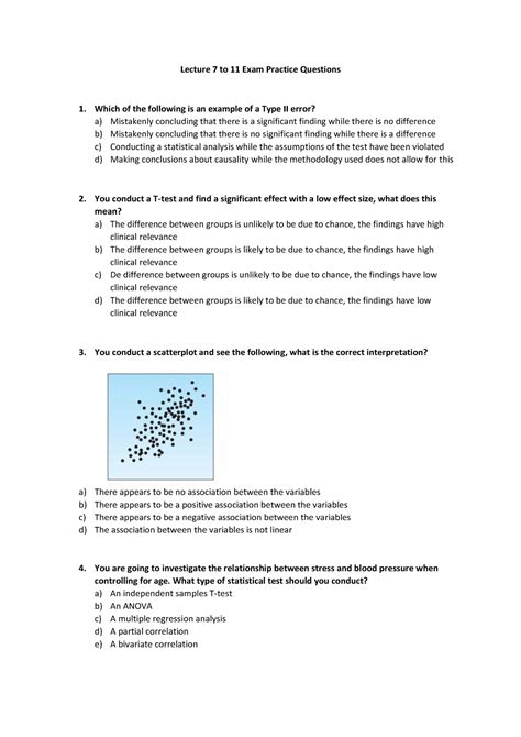 Lecture 7 To 12 Exam Practice Questions Warning Tt Undefined